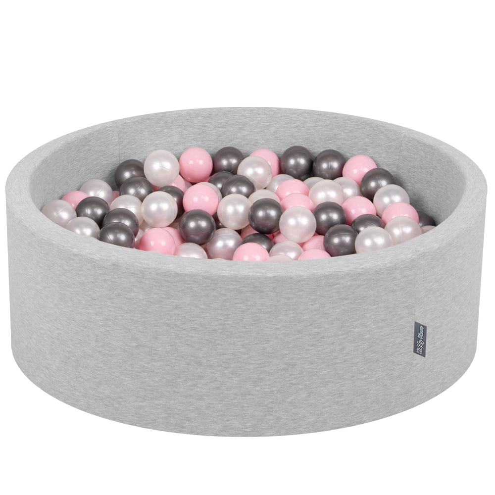 KiddyMoon Piscine à Balles ∅ 7Cm pour Bébé Rond Fabriqué En UE, gris ...